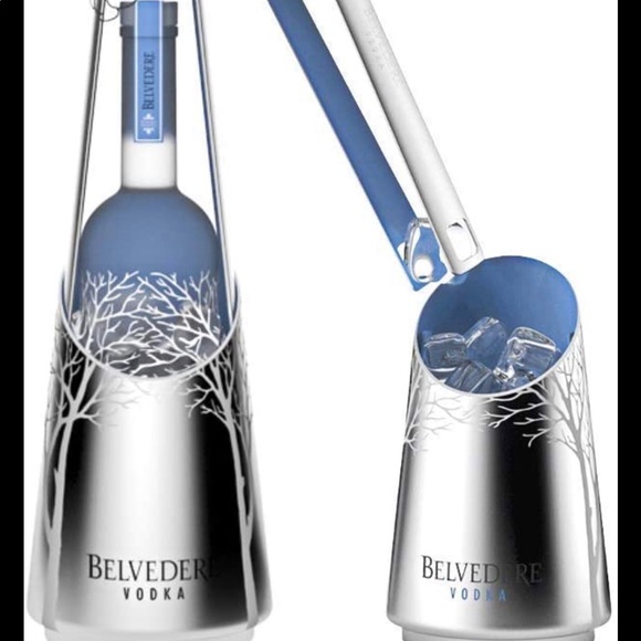 Dining | Belvedere Vodka Stainless Steel Wine Chiller Cooler With Tongs ...